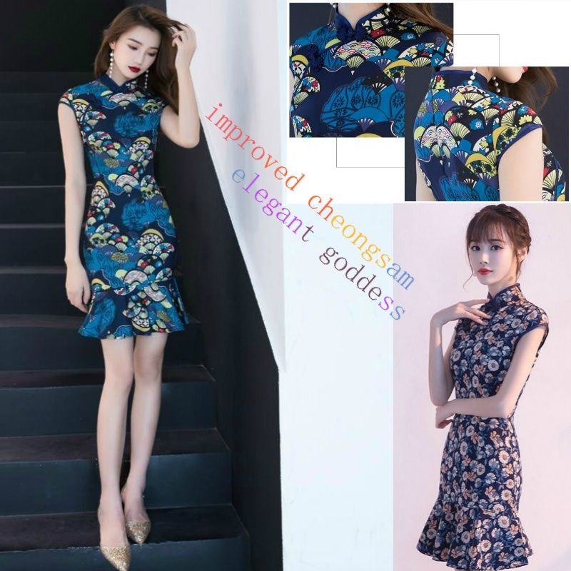 Improved Cheongsam Summer Dress 2022 New Style Female Solemn Party ...