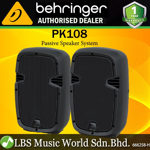 Behringer PK108 320 Watt 8 Inch Passive Speaker (PK 108 PK-108 ...