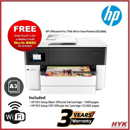 HP OfficeJet Pro 7740 Wide Format All-in-One Printer (G5J38A) (Print ...