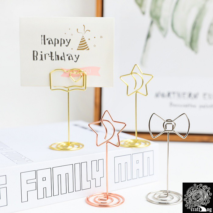 Cute Desktop Memo Stand Business Card Holder Photo Clip Wedding ...