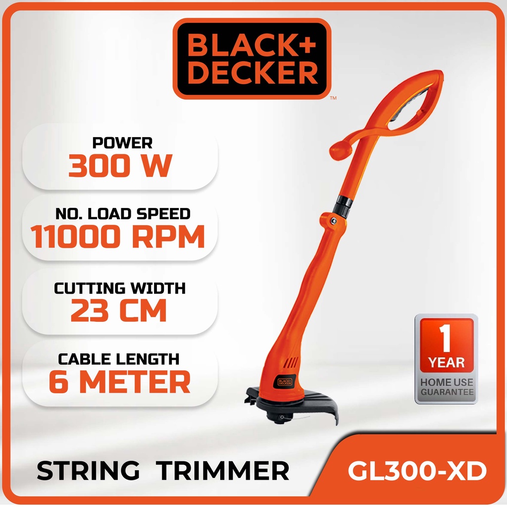 BLACK + DECKER GL300-XD Grass Trimmer Mesin Rumput 300W | Shopee Malaysia