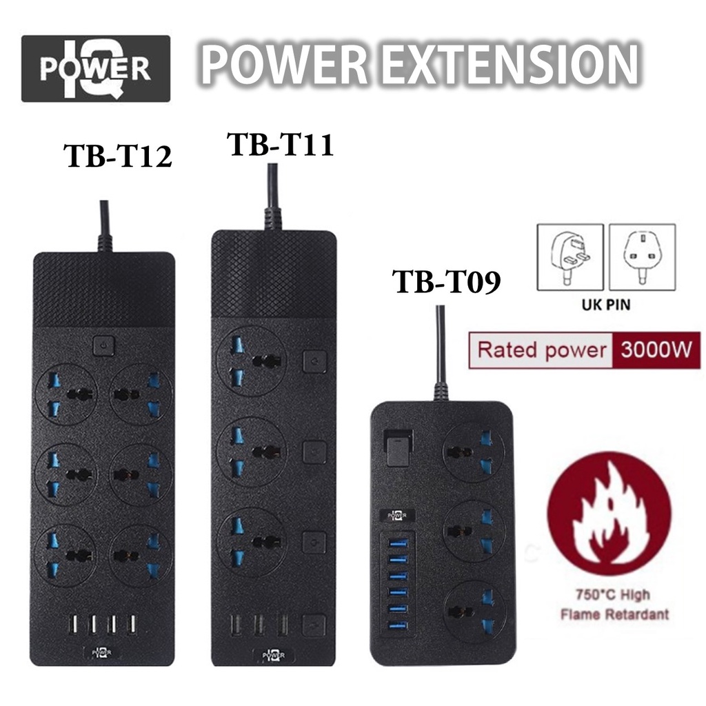 100% Original IQ POWER TB-T09/TB-T11/TB-T12 Power Strip Output 3.1A US ...