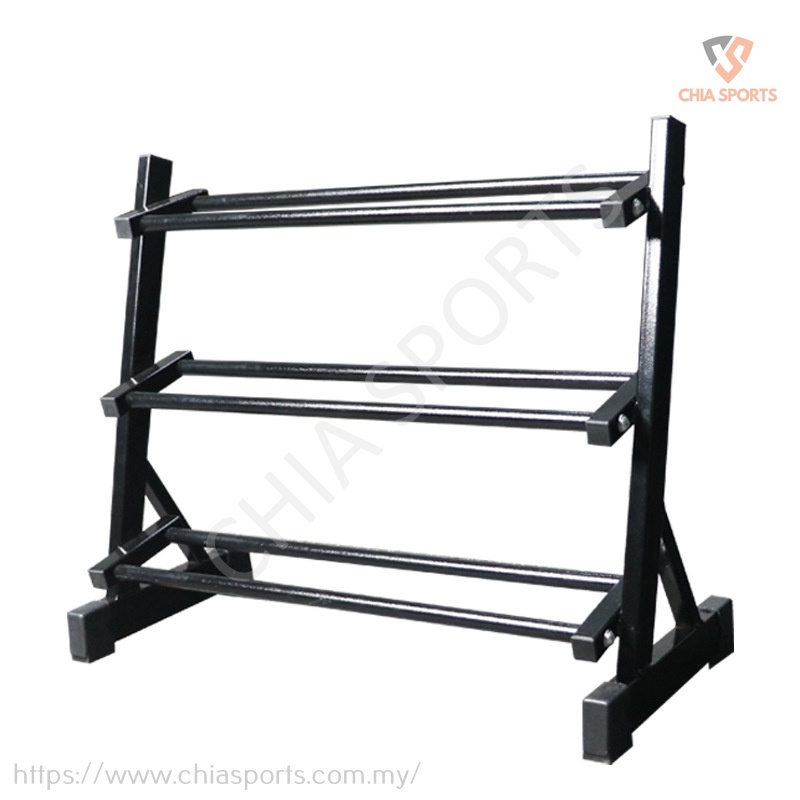 Mini 3 Tier Dumbbell Rack 6003 Multilevel Weight Storage Horizontal ...