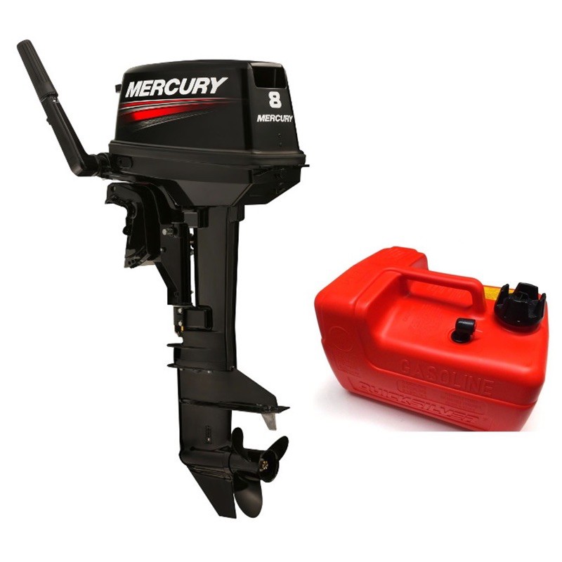 MERCURY 8MH 8HP 2 STROKE PETROL ENGINE OUTBOARD C/W FUEL TANK (MADE IN ...