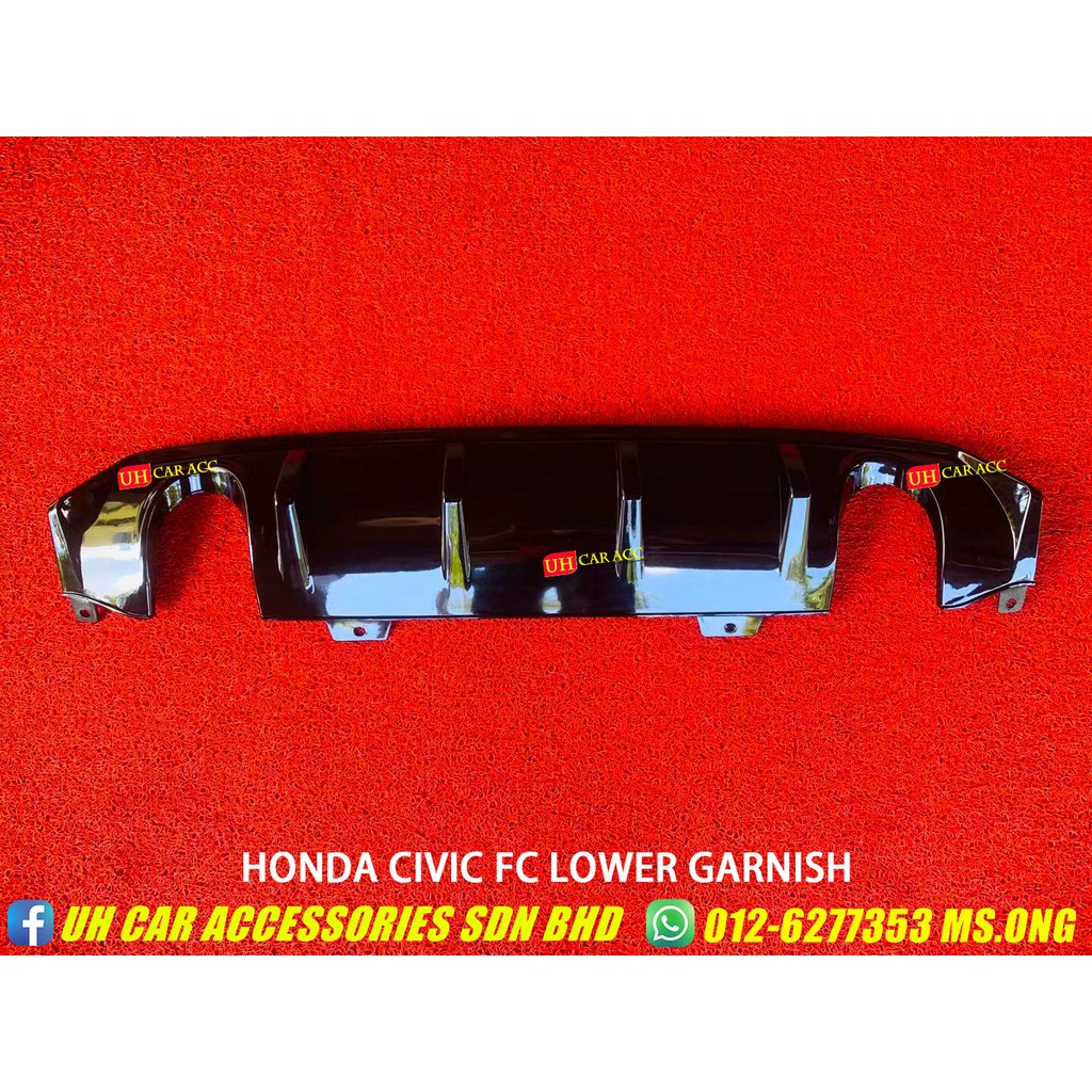 Honda Civic FC 2016-2021 Rear Bumper Diffuser Lip Lower Garnish Bodykit ...