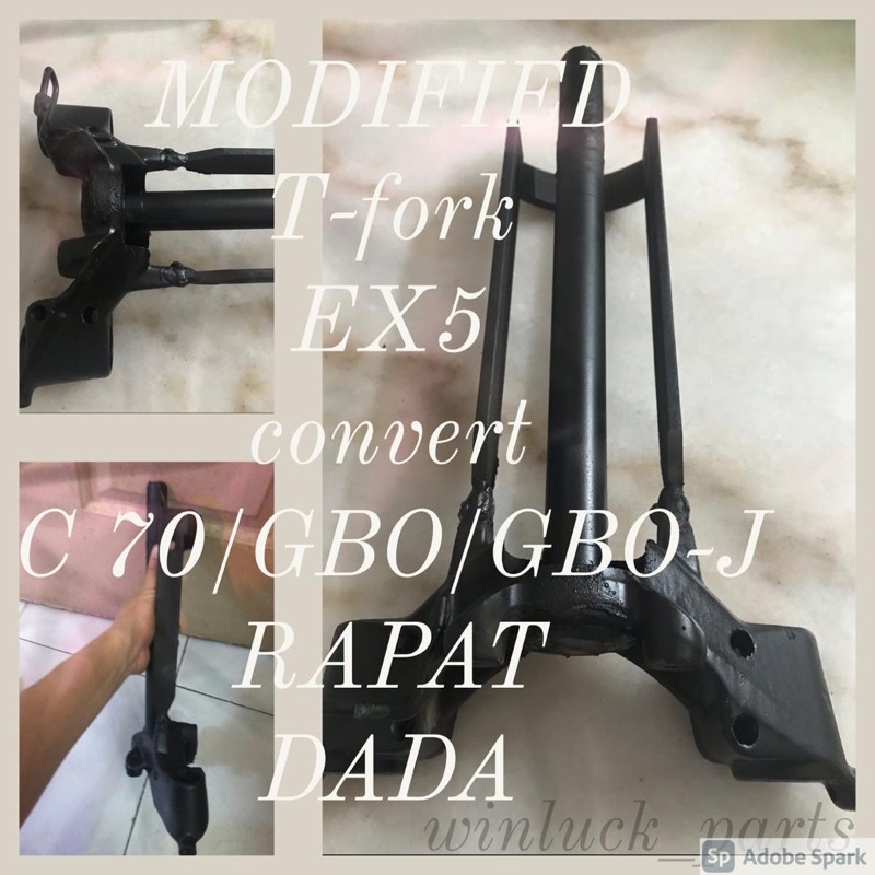 💥MODIFIED T FORK EX5 convert to C70/GBO-J/GBO🔥 T-fork rapat dada ...