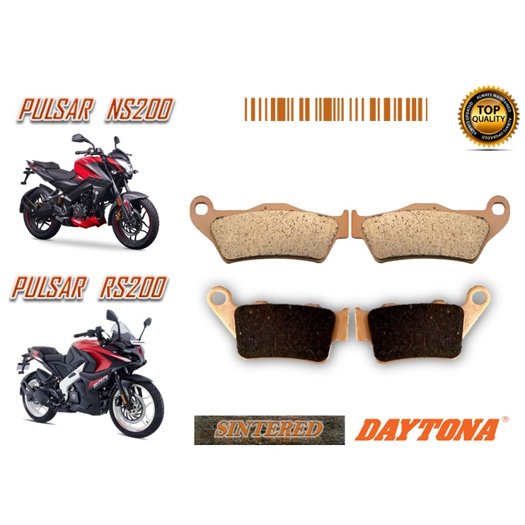 MODENAS PULSAR RS 200 NS 200 DOMINAR 400 BRAKE PADS SINTERED LONG LIFE ...