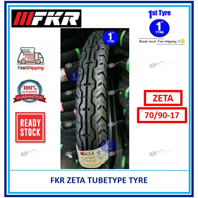 TAYAR FKR MOTORCYCLE TYRE ZETA NR47 70/90-17 [EX5 ORIGINAL TAYAR ...