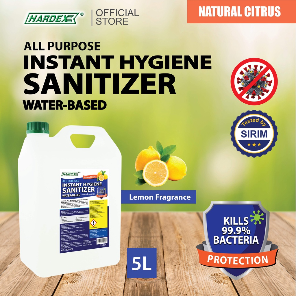 HARDEX All Purpose Instant Hygiene Sanitizer with Water Based Alcohol ...