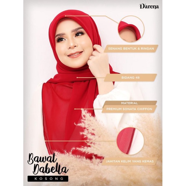 [NEW]🔥READY STOCK🔥BAWAL DABELLA KOSONG BY DARENA SCARF | Shopee Malaysia