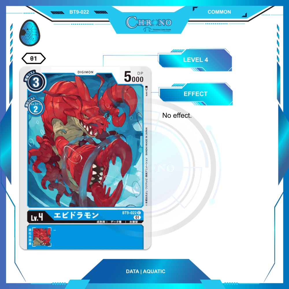 BT9-022 | Ebidramon | Common | Digimon Card Single | Chrono TCG ...