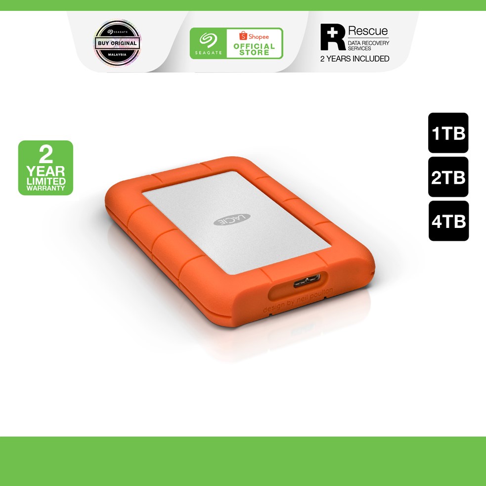 LaCie Rugged Mini USB 3.0 Mobile Drive Portable Hard Drive External ...