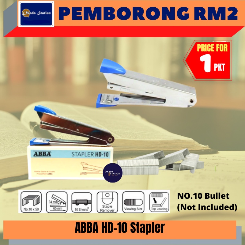 (RM2.20) ABBA HD-10 STAPLER / Office Stapler | Shopee Malaysia