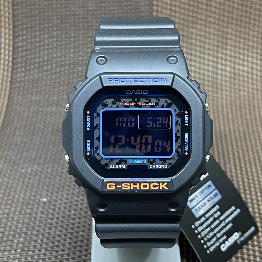 Casio G-Shock GW-B5600CT-1D City Camouflage Black Blue Orange Finishing ...