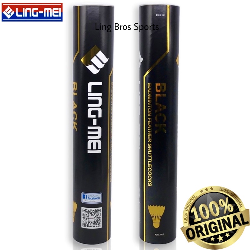 Ling-Mei Shuttlecocks (Red Pink Green Golden Dimgray Black) 100% ...