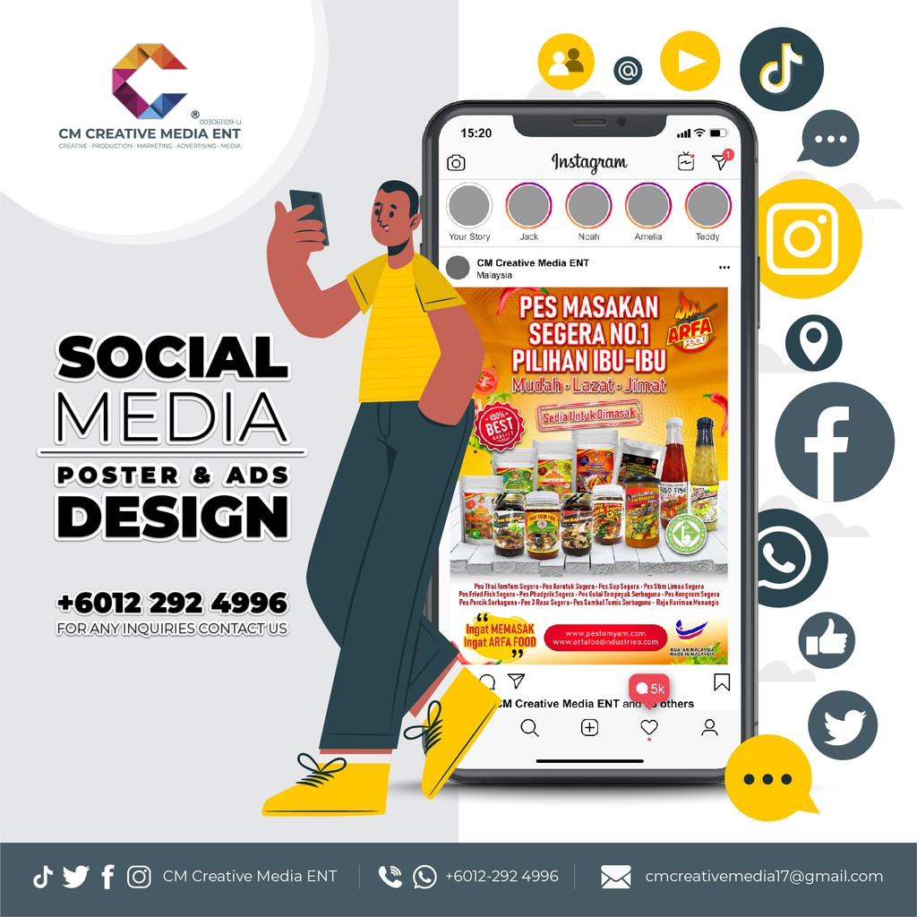 SOCIAL MEDIA POSTER AND ADS DESIGN (Upah Design) | Shopee Malaysia