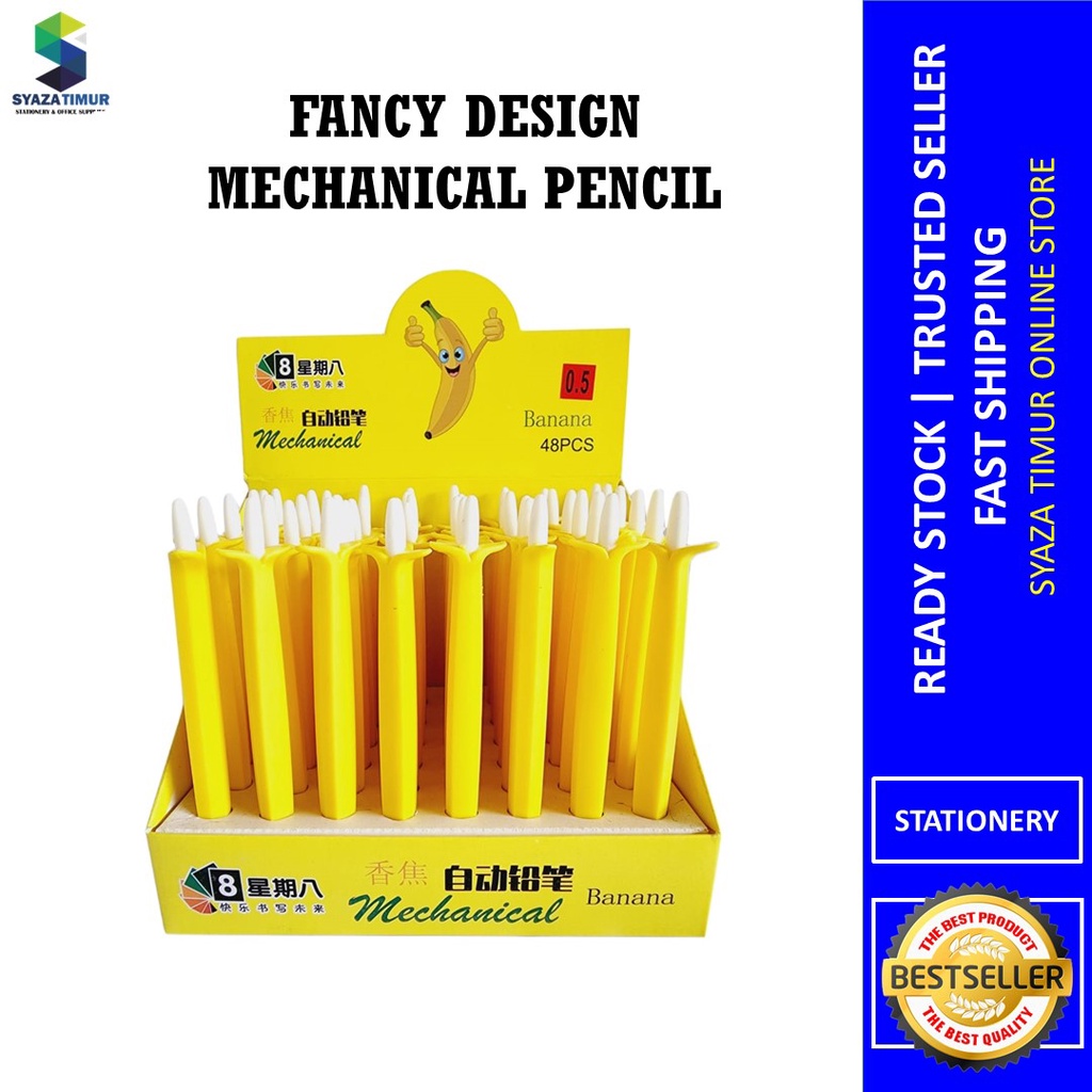 Fancy Mechanical Pencil 0.5MM / 0.7MM - Fancy Banana / Pensil Tekan ...