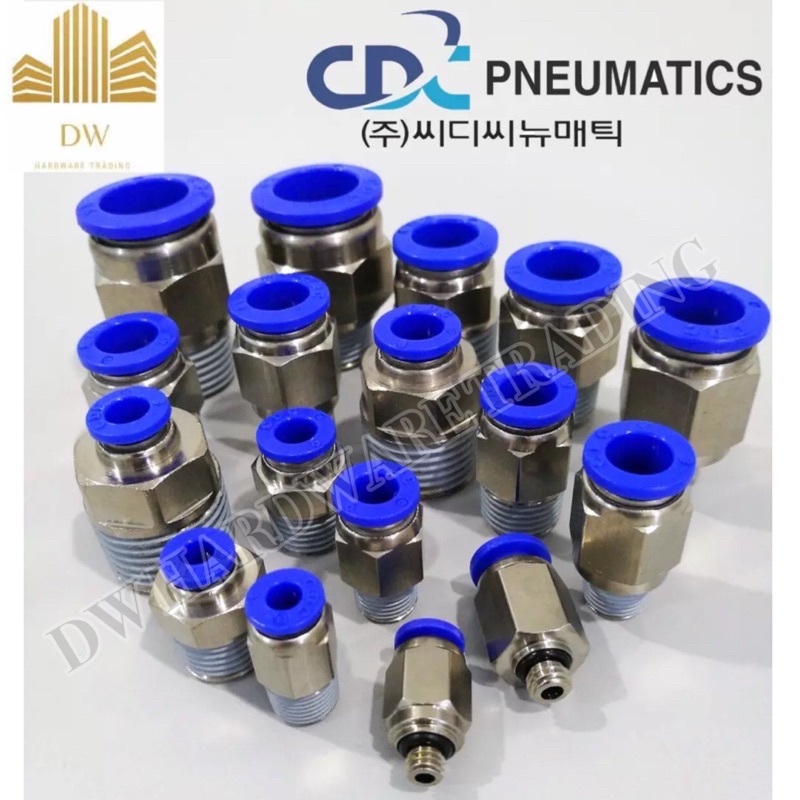 🔥Ready Stock🔥CDC Pneumatic PC One-Touch Air Fitting Male Straight Type ...