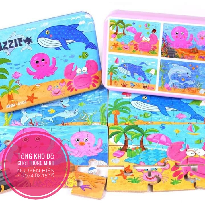 Jigsaw PUZZLE Toy - PUZZLE BOX OF 4 MULTI-LEVEL PAINTINGS (IRON BOX ...