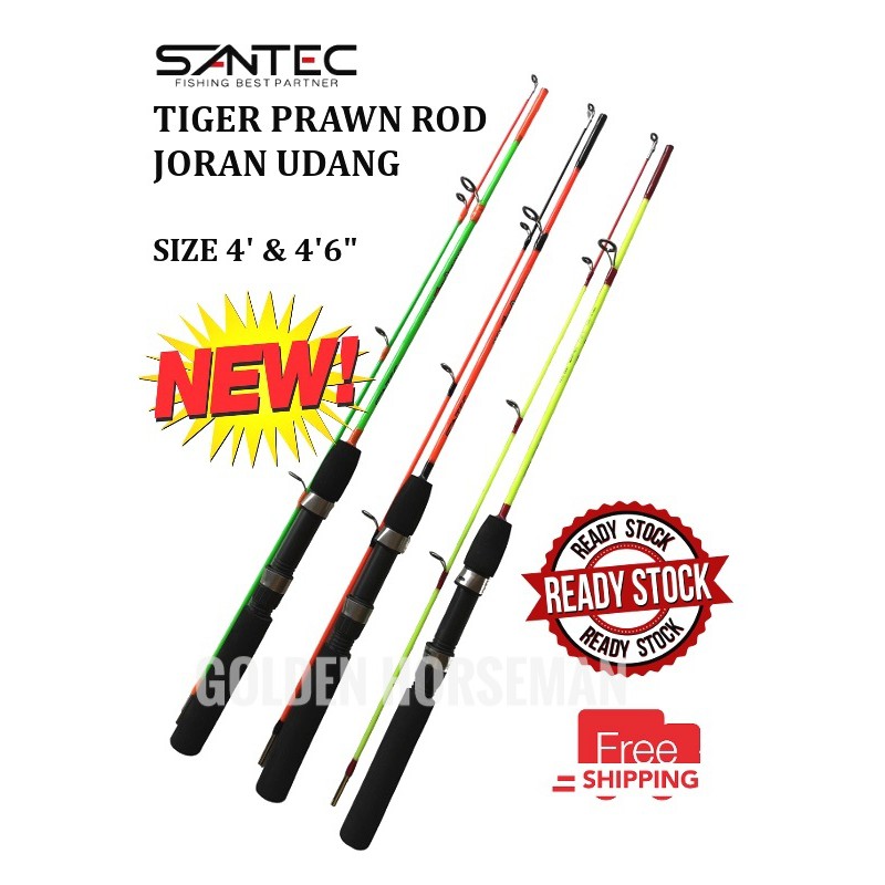 🔥🆂🅰🅻🅴🔥SANTEC TIGER PRAWN Rod Joran Pancing Udang | Shopee Malaysia