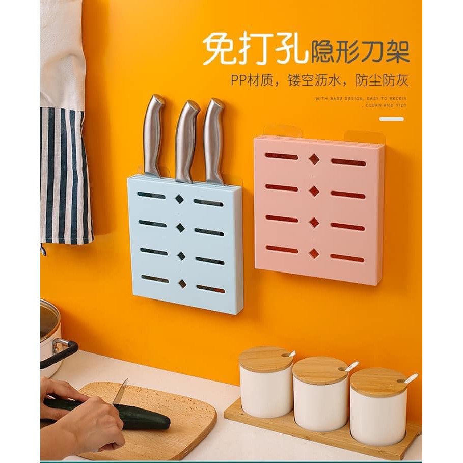 Wall-mounted knife holder kitchen knife storage rack household 3-clip ...