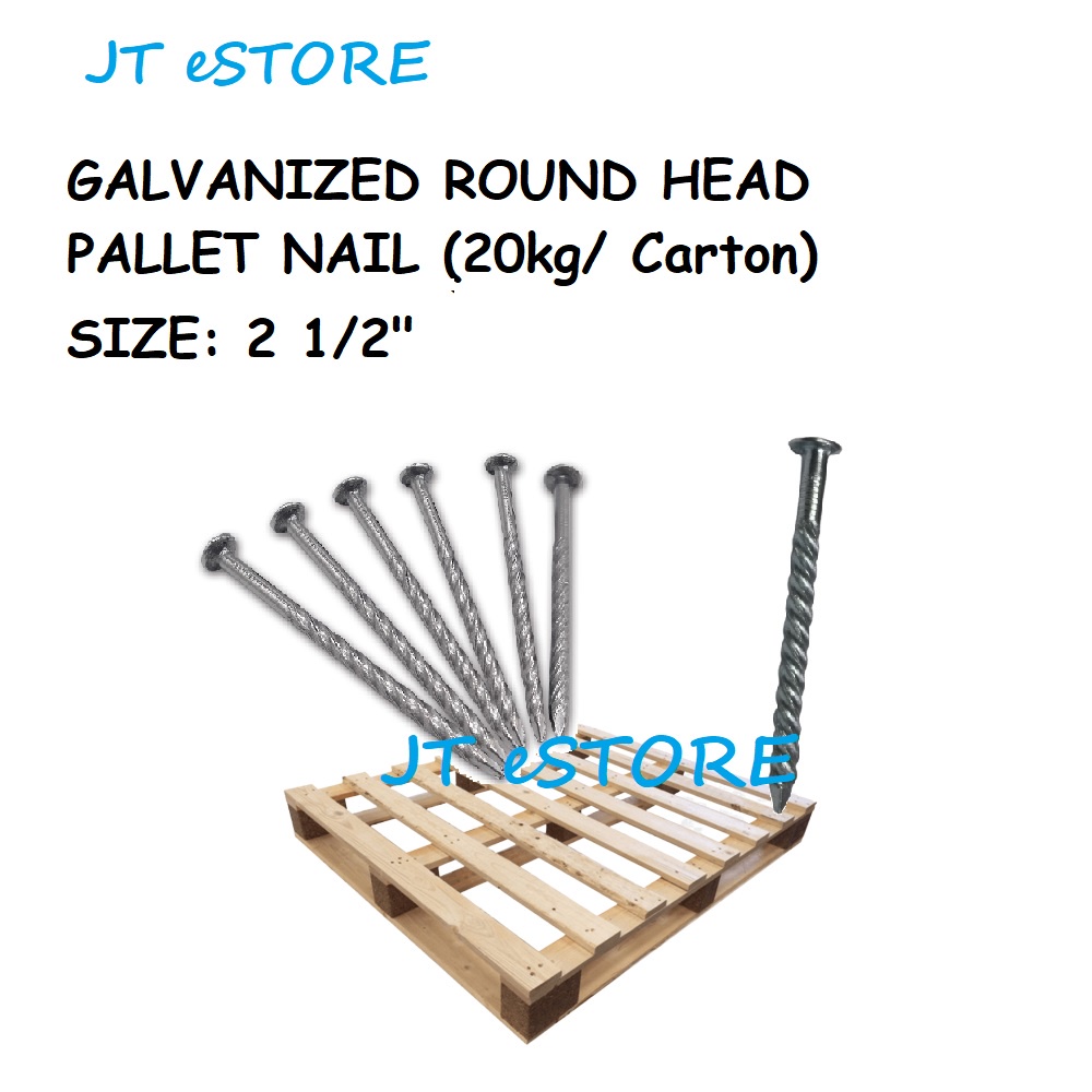 [JT eSTORE] Galvanised Pallet Nail (Round Head) / Paku Palet (Kepala ...