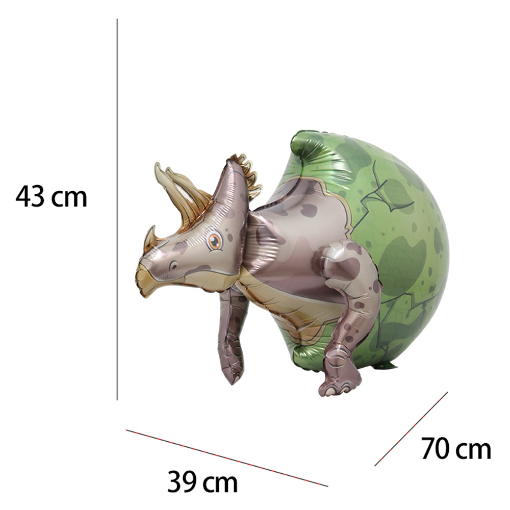 3D Standing Cartoon Dinosaur Baby Egg Foil Balloon Tyrannosaurus ...