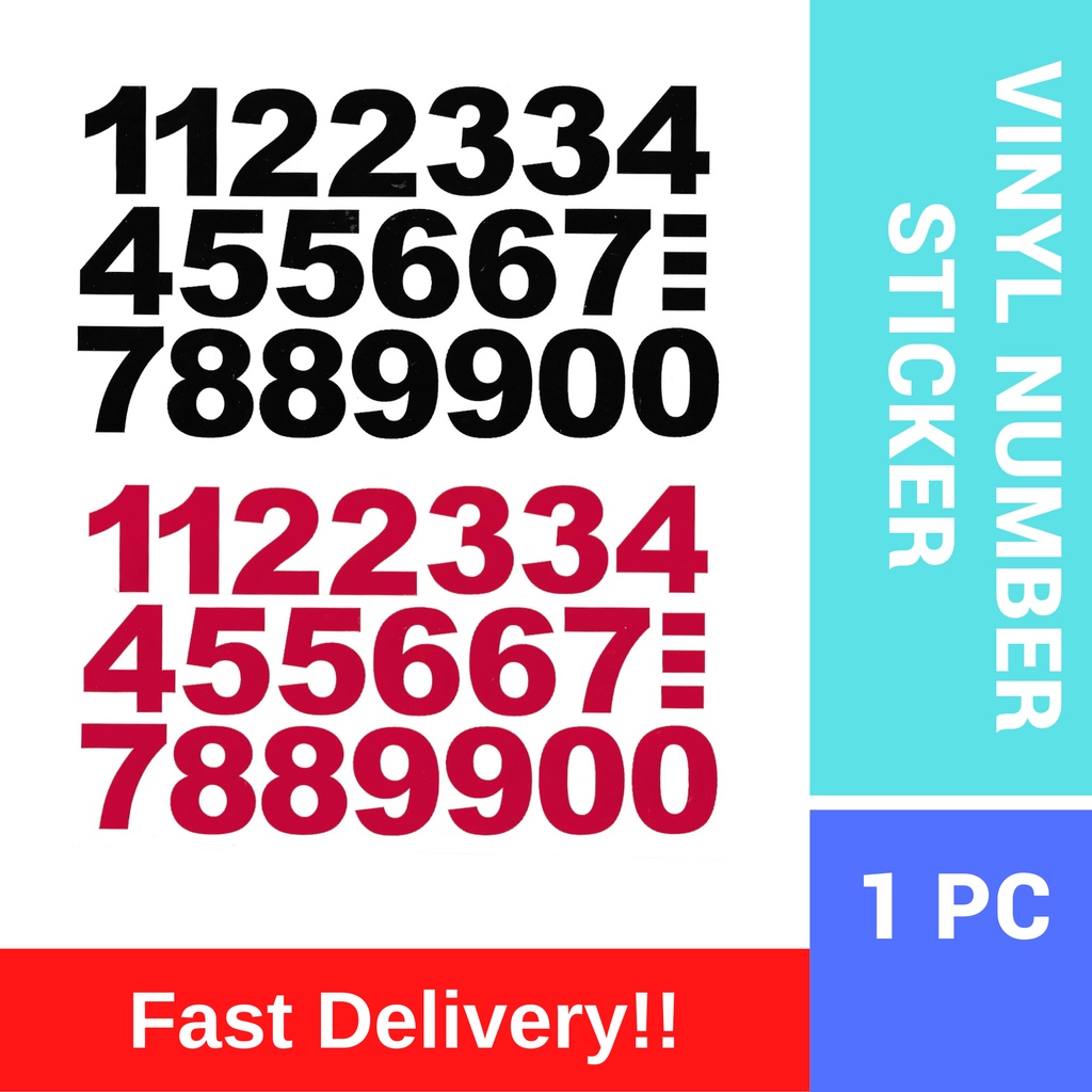 123 Number Vinyl Sticker For Balloon Sticker Telephone Sticker Sticker ...