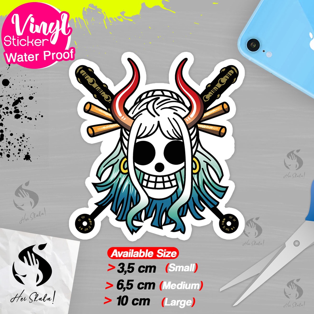 One Piece Yamato Pirate Logo Sticker Japanese Anime Waterproof Vinyl ...