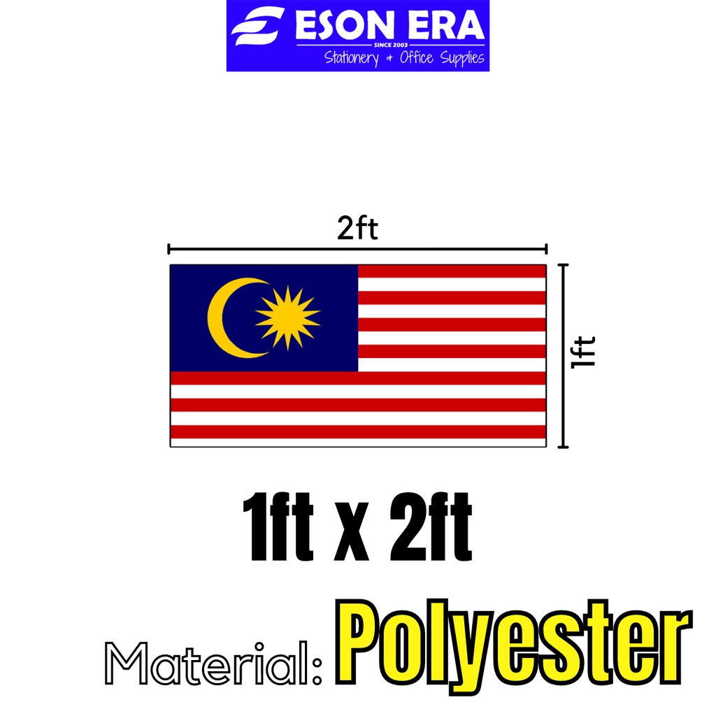 Malaysia Flag (Polyester) 1x2, 2x4, 3x4, 2x8 Bendera Malaysia | Shopee ...
