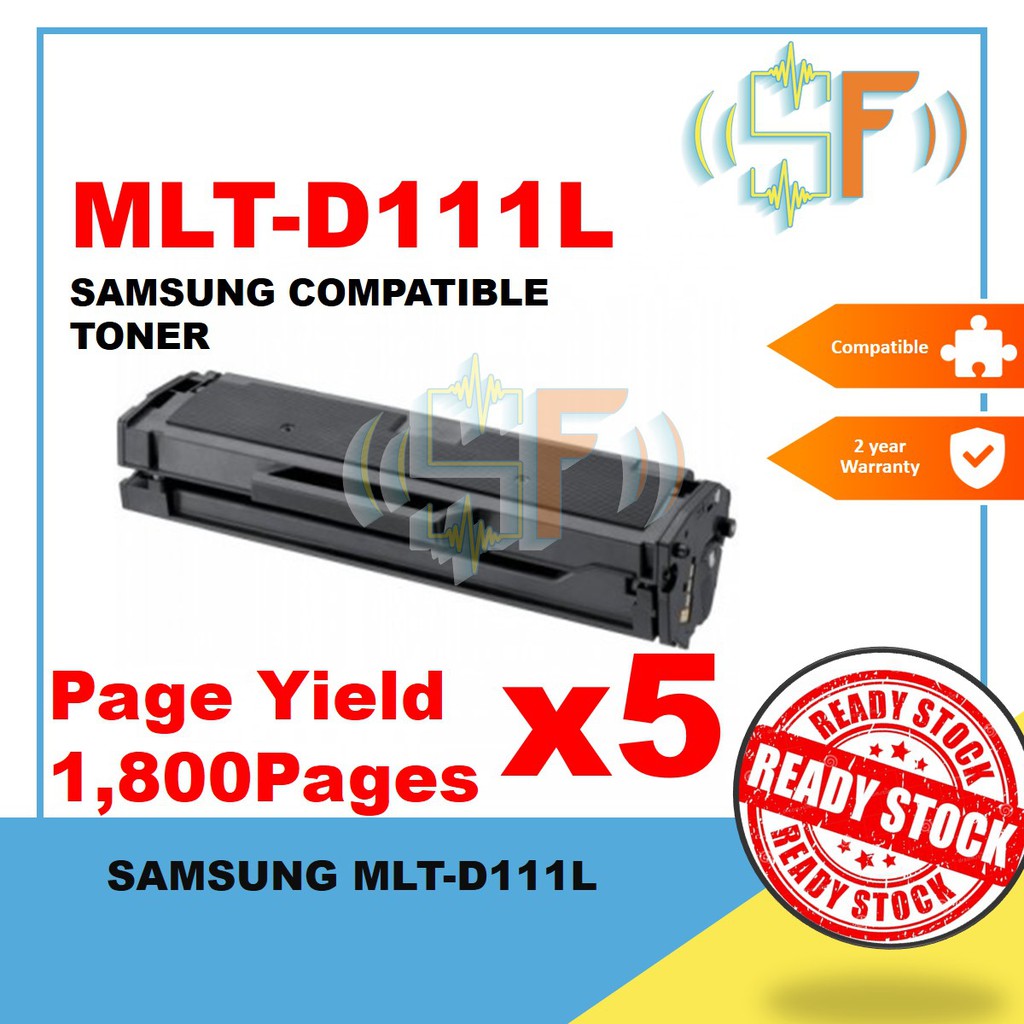 5 UNIT Compatible Toner Samsung 111 111S MLT-D111S MLTD111S D111S ...