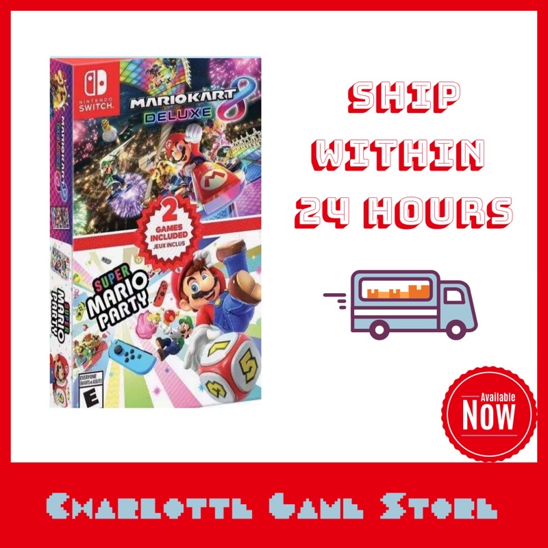 [US Version] Mario Kart 8 Deluxe & Super Mario Party Bundle - Nintendo ...