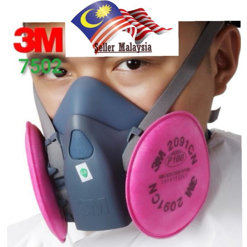 Malaysia seller - Mask Respirator 3M particulate filter Niosh P100 2091 2097 6200 6800 6502 7502 ...