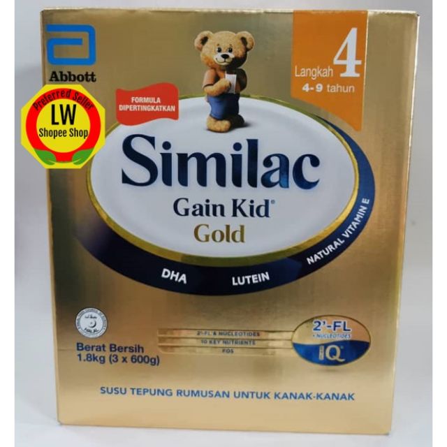 Similac Gold Gain Plus Step 4 - 600g / 1.2kg / 1.8kg | Shopee Malaysia