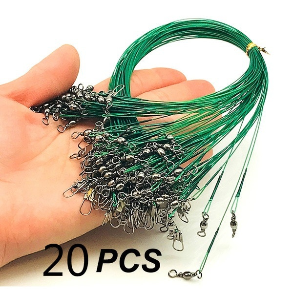 20PCS Steel Leader Leashes for Fishing Wire Braided Leash Material ...