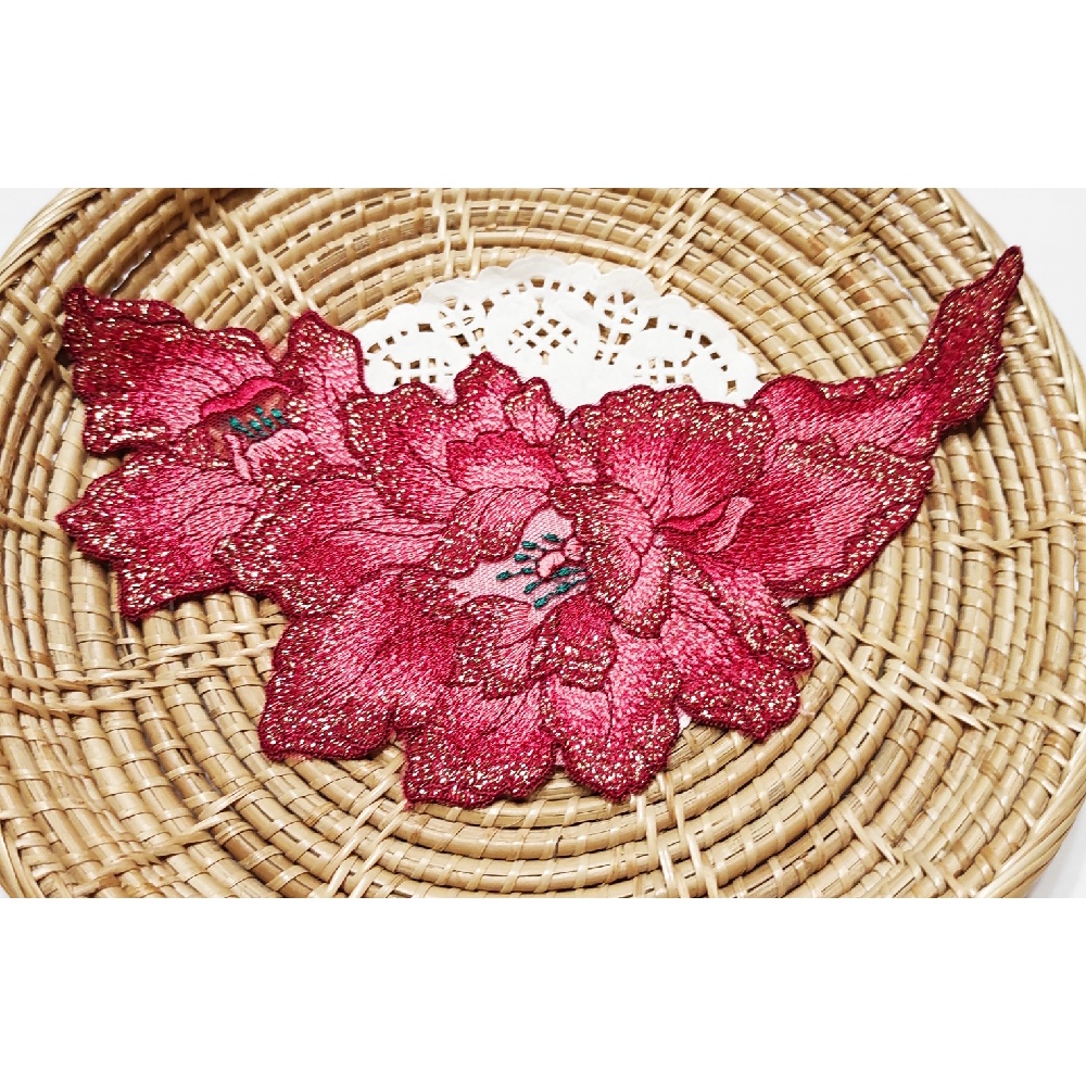 Floral Design Embroidery Lace Border Lace Flower Patches Sewing Fabric ...