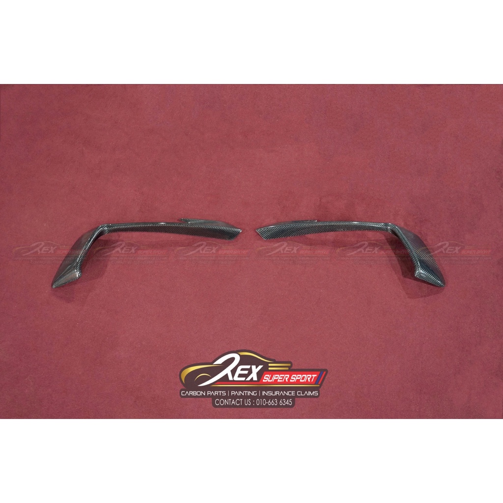 Porsche Cayman 718 Front Bumper Canard Real Forged Carbon Fiber Depan ...