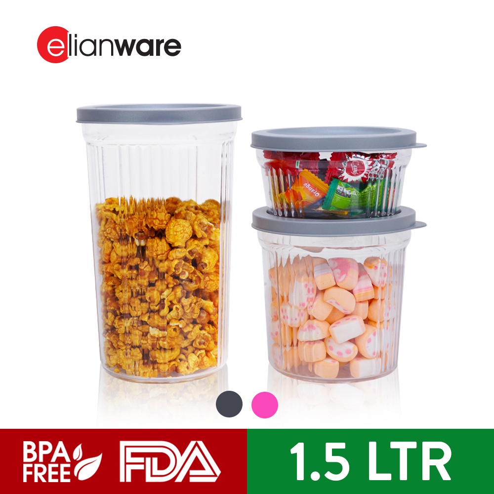 Elianware BPA Free Round Multipurpose Transparent Airtight Food ...