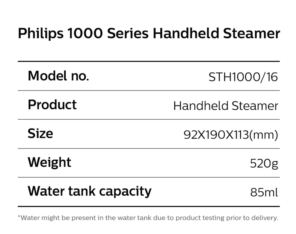 Philips Handheld Garment Steamer STH1000/STH1000/16 | Shopee Malaysia