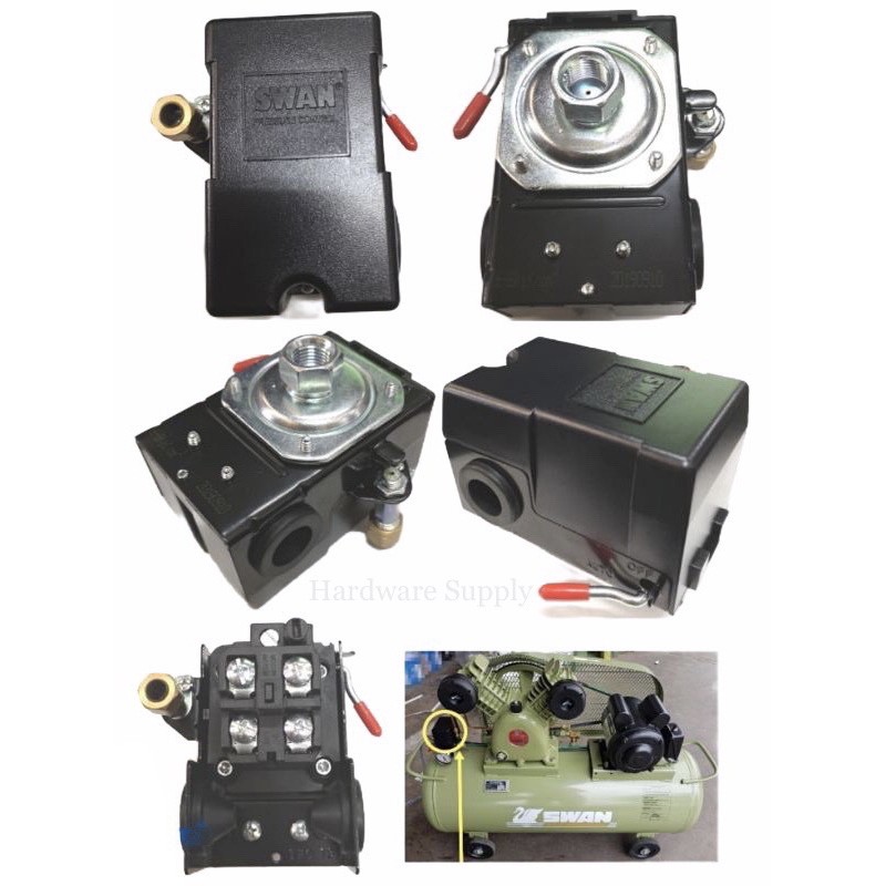 SWAN LPS-1W Compressor Pressure Switch For 5HP-10HP SWAN Compressor ...