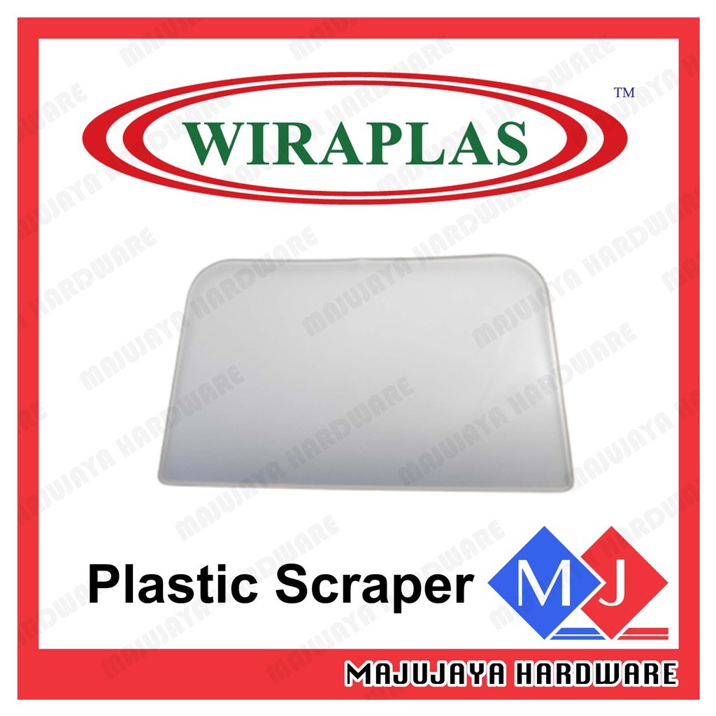 WIRAPLAS PVC Plastic Square Scraper Putty Clear Tinted Glass Scraper 5 ...