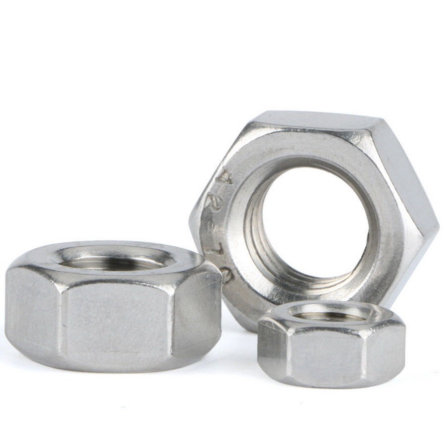 Left Hand Thread Hexagon Hex Full Nuts - Bright Zinc Plated Steel M5 M6 ...