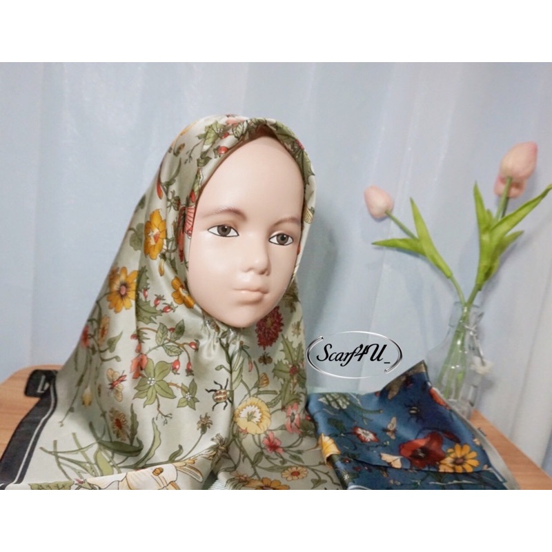 【READY STOCK】🌸Tudung Bawal Satin Budak Bercorak 🌸🌸untuk Si Cantik Kids ...