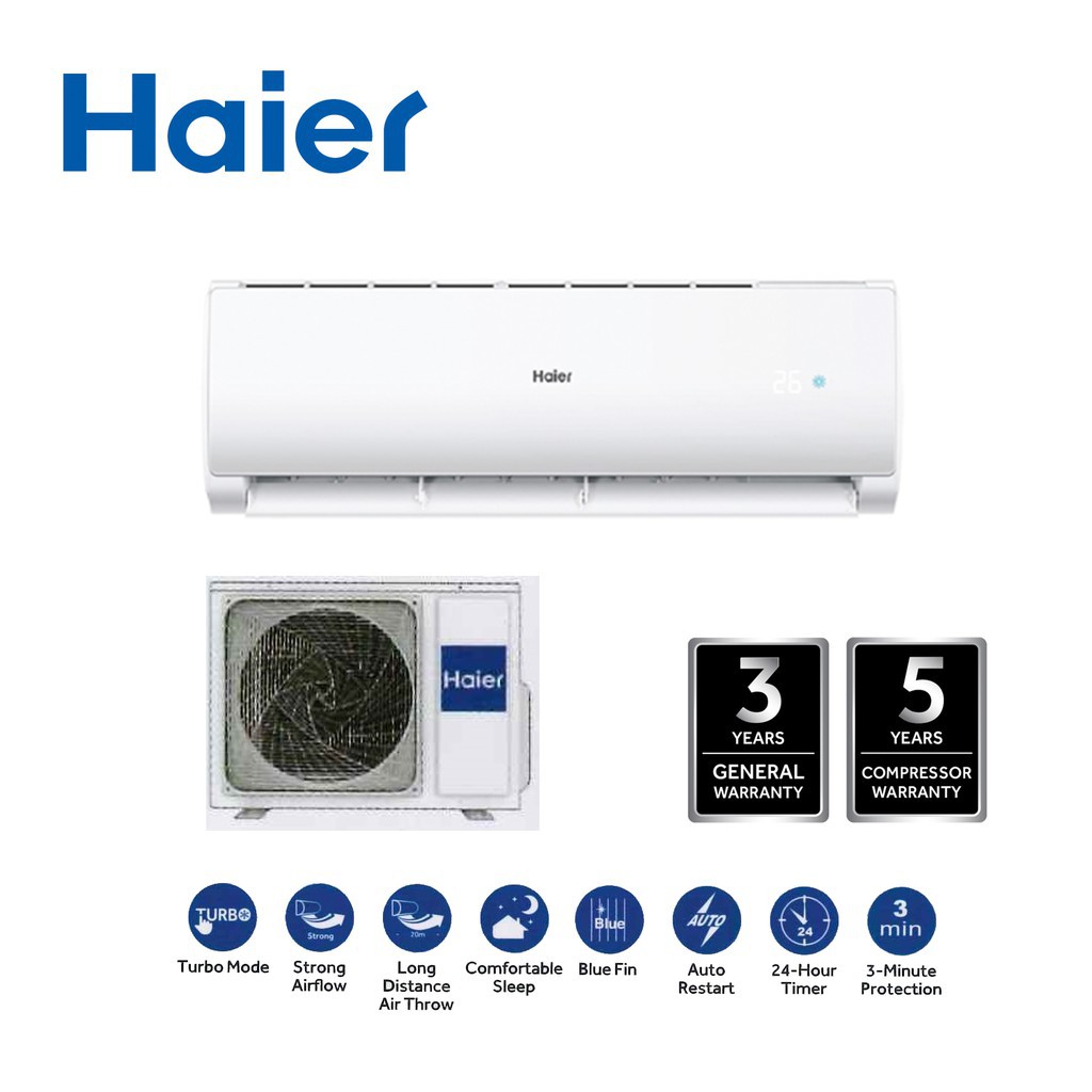 HAIER NON INVERTER 1HP & 1.5HP | Shopee Malaysia