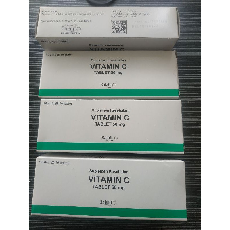 Vitamin C 50 mg contains 100 items | Shopee Malaysia