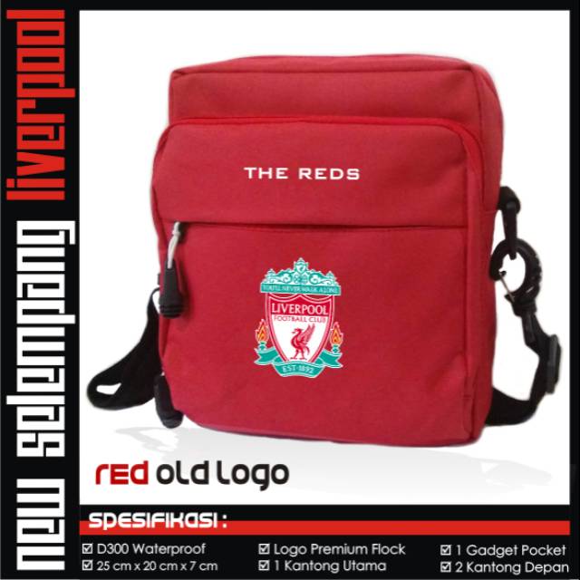 MERAH Old Red Logo Liverpool Sling Bag | Shopee Malaysia