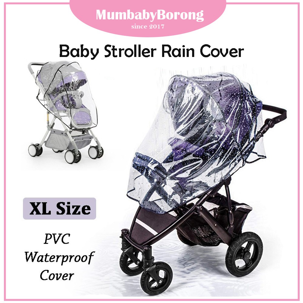 【Baby Stroller Rain Cover】MB XL Size PVC Transparent Waterproof Baby ...