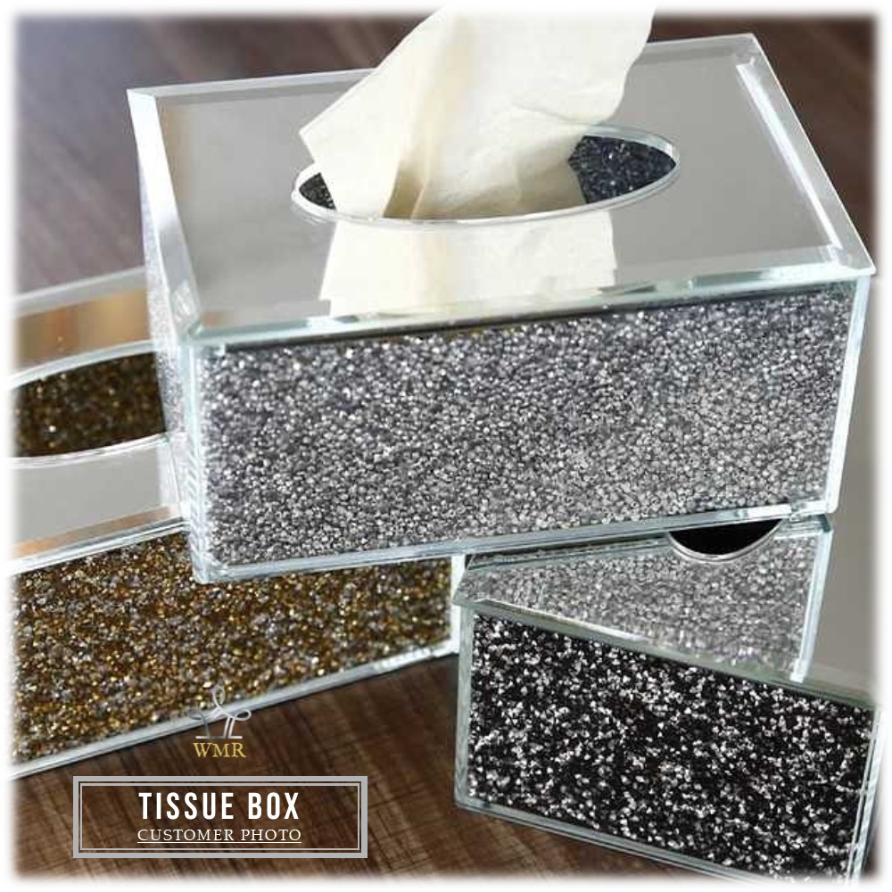 Tissue box cover with diamond crushed 1pc | Shopee Malaysia