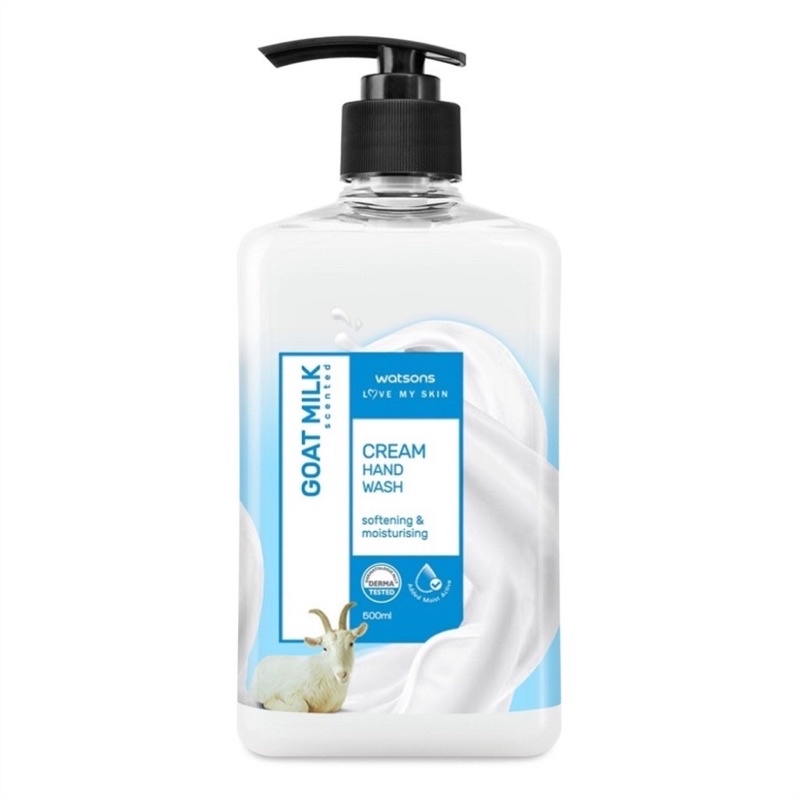 Watsons Goat Milk Scented Cream Hand Wash ( softening & moisturising ) 500ml *** Ready Stock ...