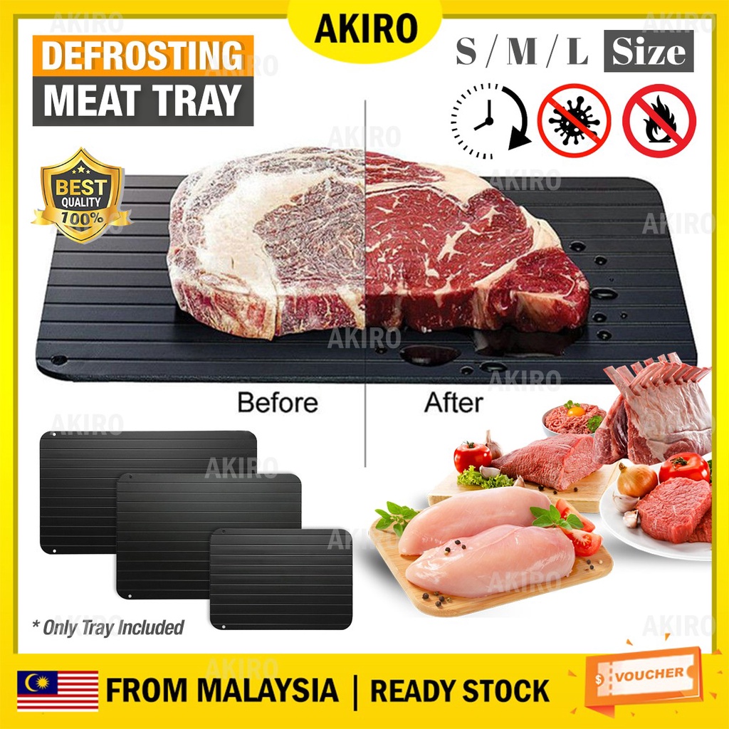 AKIRO Quick Defroster Kitchen Board Rapid Thawing Defrost Frozen Food ...